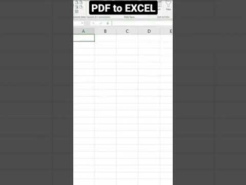 how to convert pdf to excel | #excelhacks #exceltricks @H-2-do