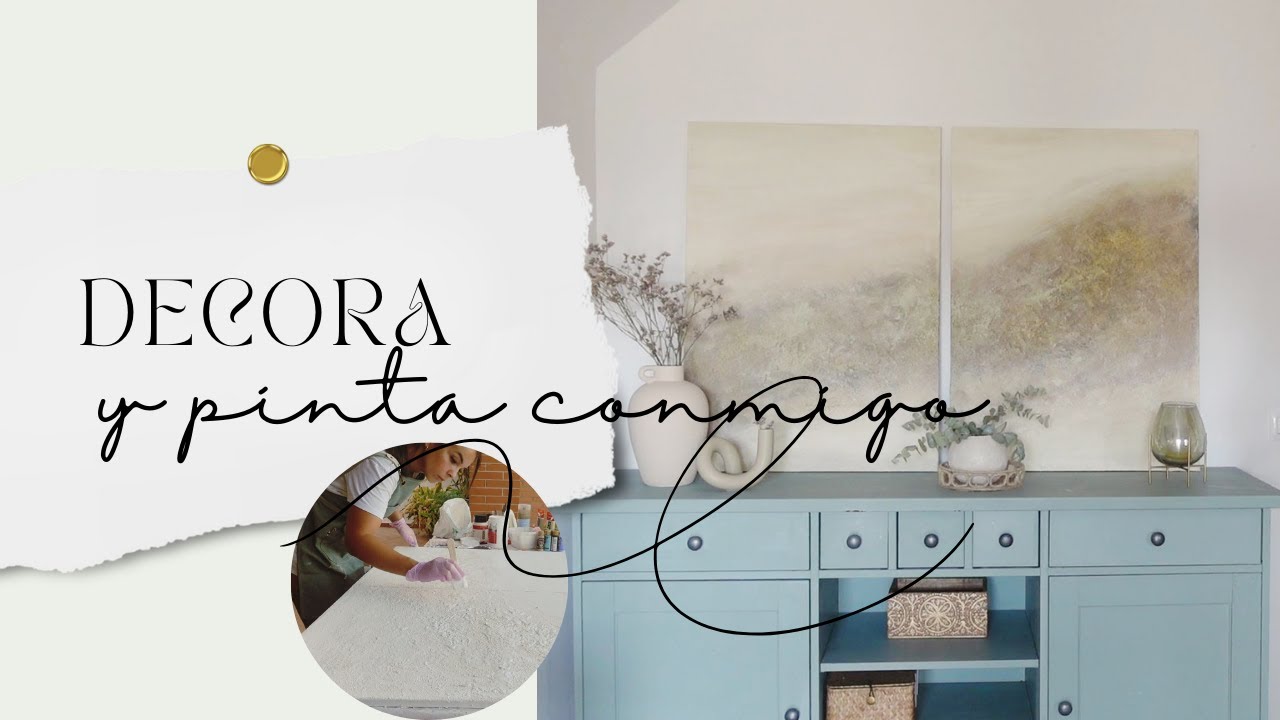 Cómo PINTAR tus propios CUADROS ABSTRACTOS con TEXTURA | Paso a Paso |