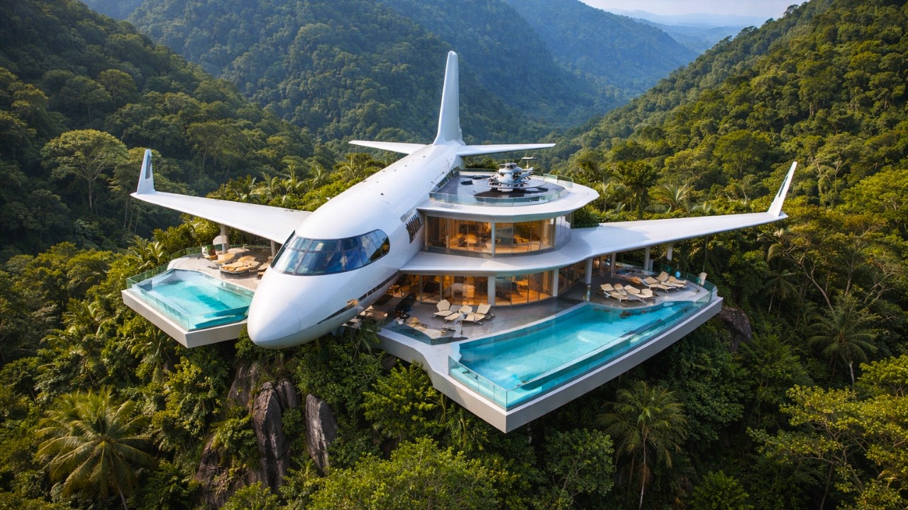 Building a House Shaped Like an Airplane | The Most Isolated House in The World