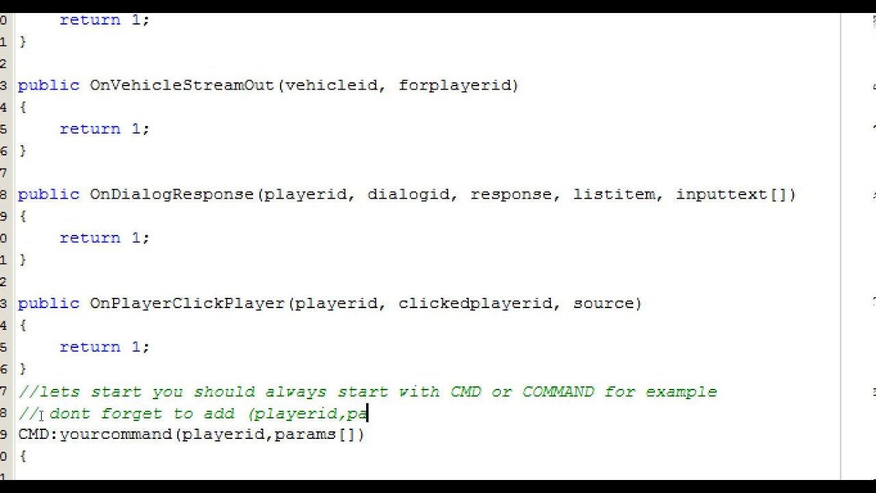 Basic SA-MP Commands