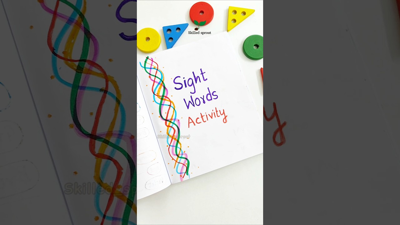 Sight words for LKG and UKG | diy worksheet for 4-6 years #sightwords #sightwordsforkids