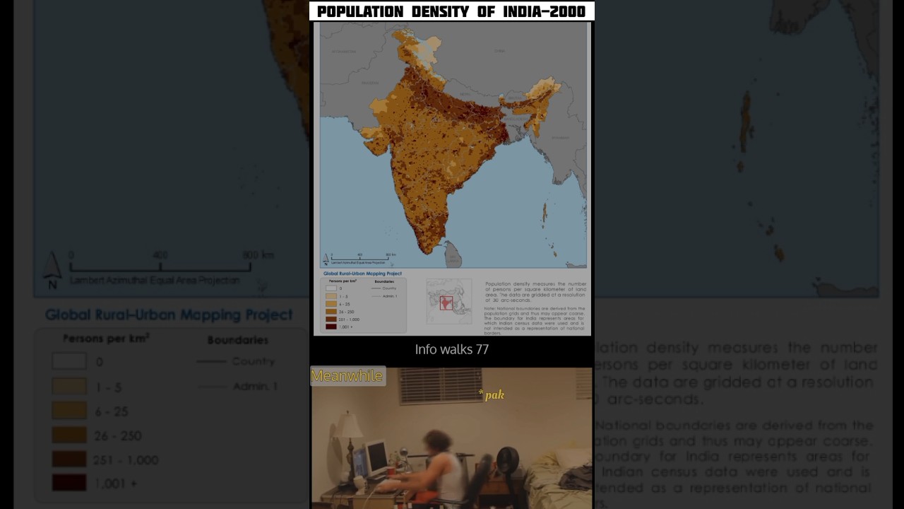 How Crowded Was India in 2000? | Population Density Map