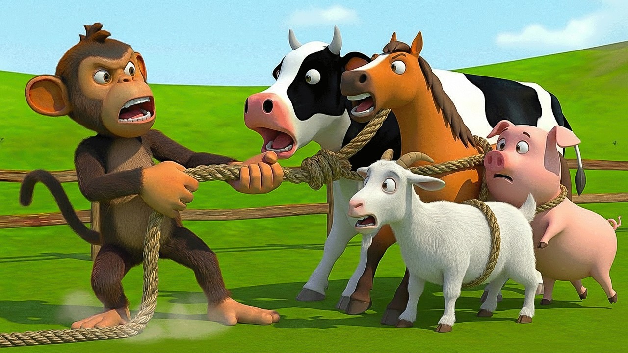 🐒 Naughty Monkey has ESCAPED from Jail! 😱🐒 | He Stole the Whole Farm! Back to Jail 📞👮‍♂️