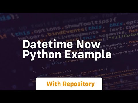 datetime now python example