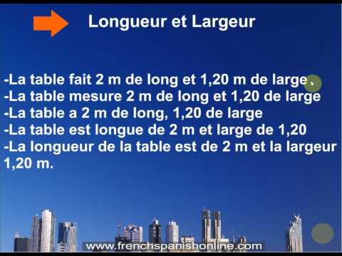 Size and Weight in French, how to learn french