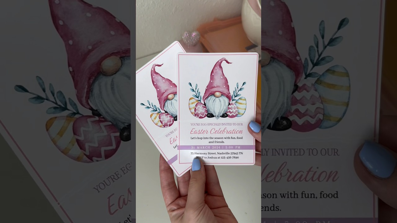 🐣These DIY Easter brunch invitations add a personal touch that your guests will love💌 #eastercraft
