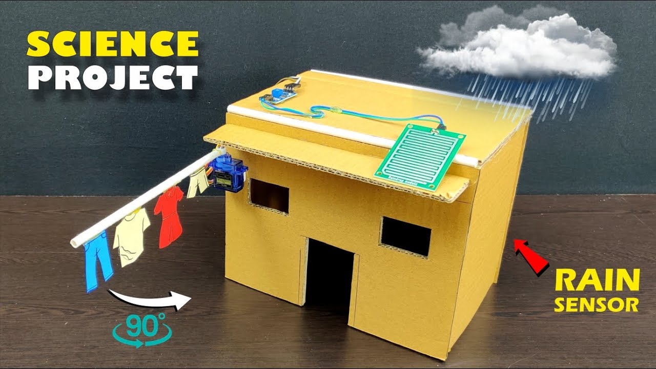 How To Make Rain Detector Project|| Rain Sensor Clothes Protection|| Rain Detector Project #science 