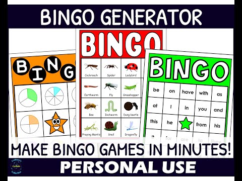 Personal Bingo Generator Preview Video