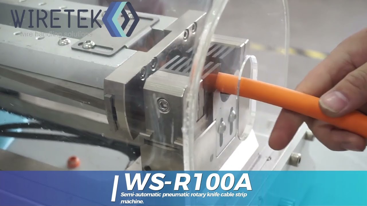 Máquina Desforradora de Cables con Cuchilla Giratoria Neumática Semiautomática - WS R100A Wiretek