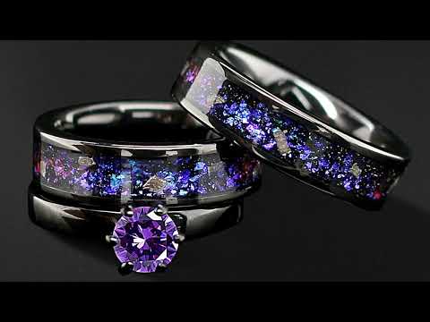 New and MOST POPULAR! Nebula Meteorite rings set!