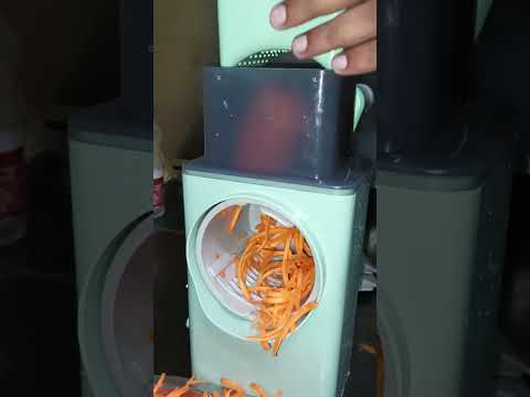 Vegetable Slicer - Round Mandoline Slicer, Grater, Shredder Salad Maker - Large Feed Port
