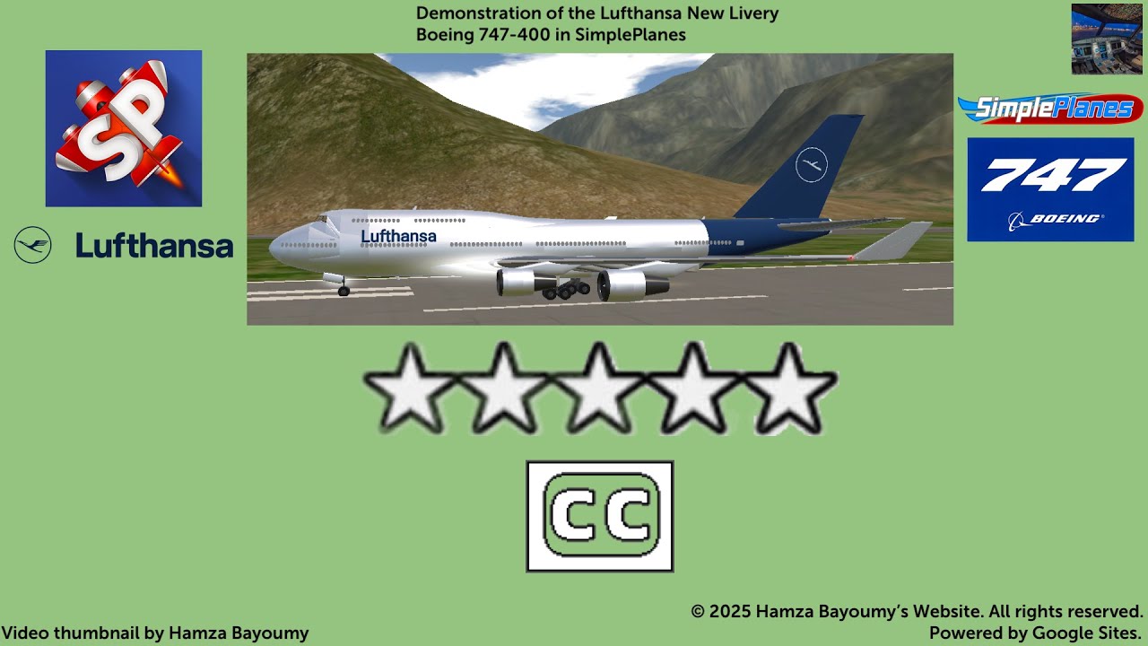 Demonstration of the Lufthansa New Livery Boeing 747-400 in SimplePlanes