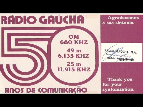 Rádio Gaucha 600 kHz - Porto Alegre RS - 2019/20