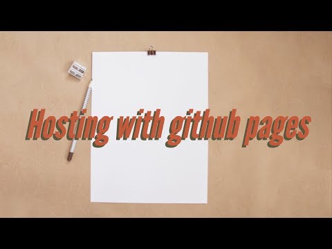 Hosting with Github pages