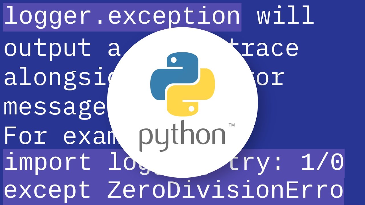 How do I log a Python error with debug information?