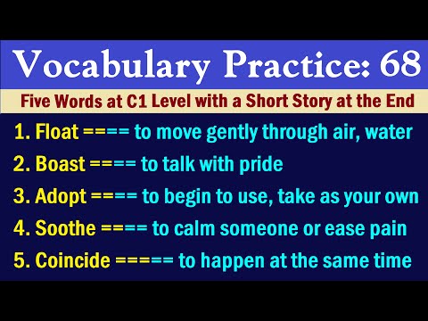5 C1 Vocabulary Words in Context | Float, Boast, Adopt, Soothe, Coincide | Learn English with Story
