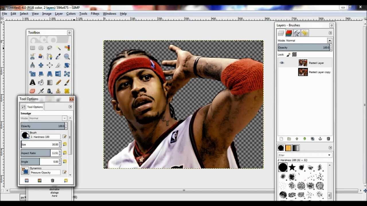 Allen Iverson Wallpaper - Gimp Speed Art