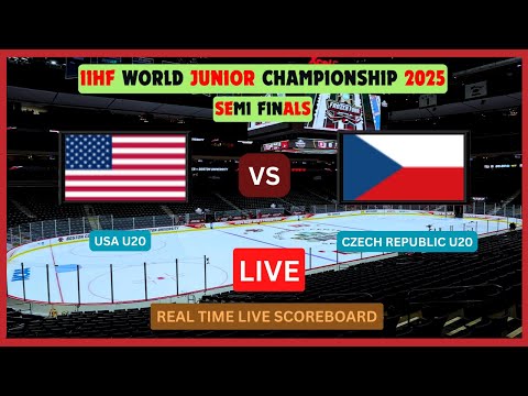 USA Vs Czech Republic LIVE Score UPDATE 2025 World Junior Ice Hockey Championship Semi Finals U20