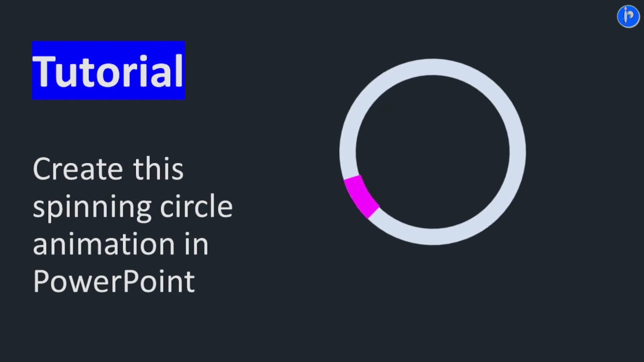 Create multiple colored spinning circles in Powerpoint animation tutorial