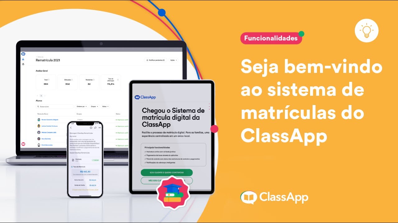 Seja bem-vindo ao sistema de matrículas do ClassApp