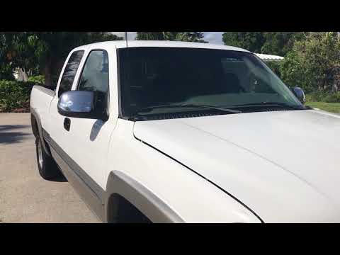 2000 GMC Sierra Extended Cab 4x4 Z71 SLT White Pick Up Truck For Sale Clean Florida