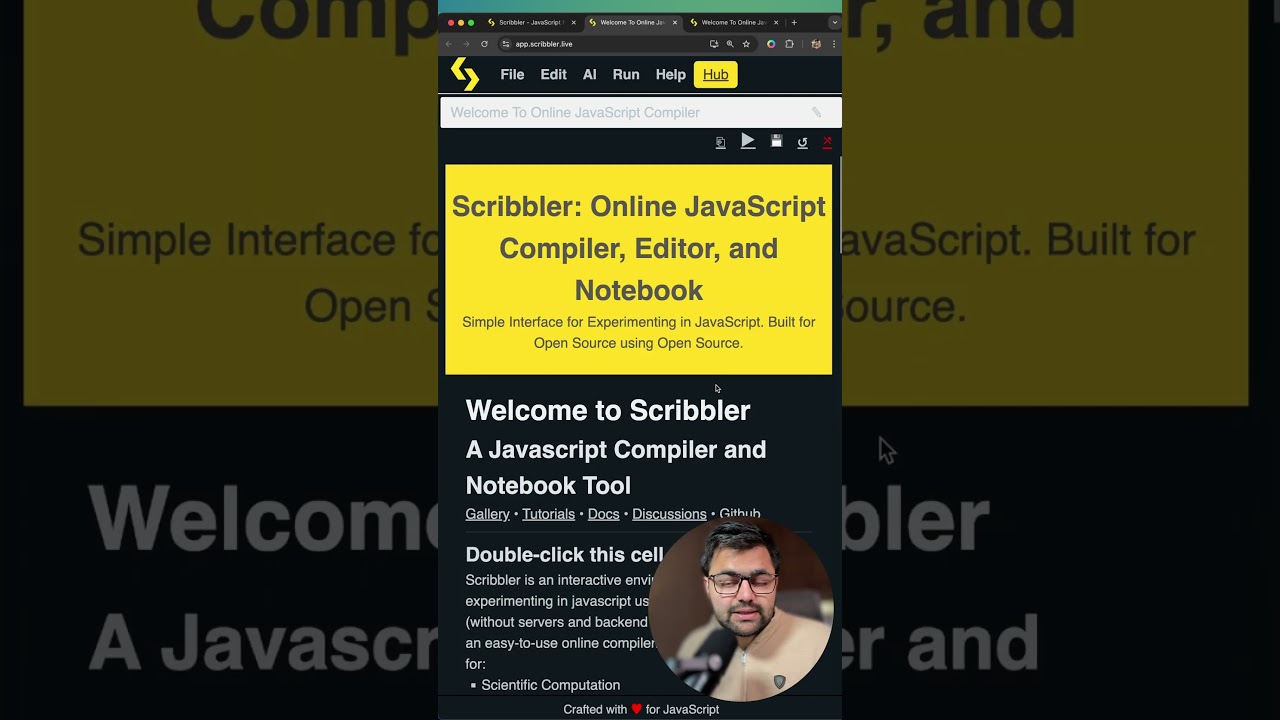Scribbler - Notebook for JavaScript #opensource #javascript #js #webdevelopment #git #github