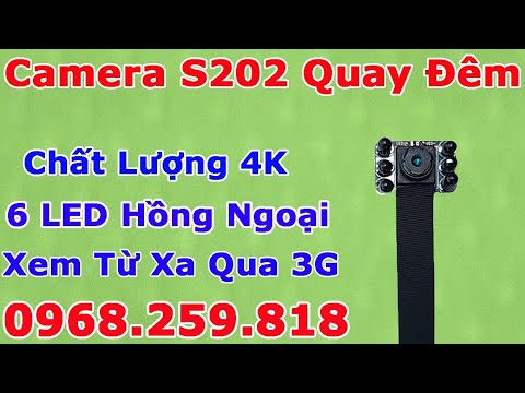Camera S202 Plus Quay Đêm Chất Lượng 4K Tích Hợp 6 LED Hồng Ngoại Đen Xem Từ Xa Qua 3G/4G Mới 2022