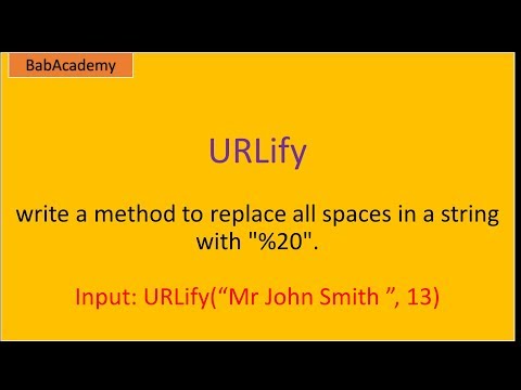 URLify algorithm