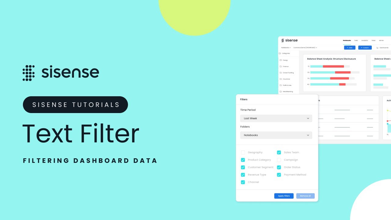 Text Filter | Sisense Tutorials: Filtering Dashboard Data