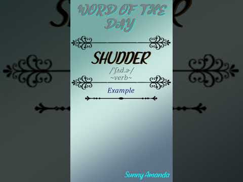 Word of the day - Shudder | #shorts #english #vocabulary