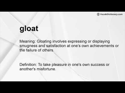 gloat Meaning