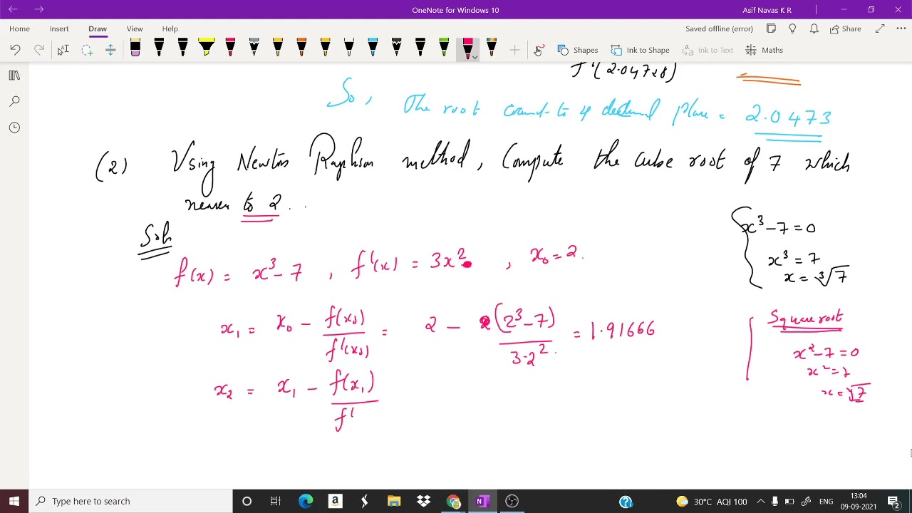 NUMERICAL METHODS|| NEWTON RAPHSON METHOD PROBLEMS||REGULAR FALSI METHOD|| LECTURE 2