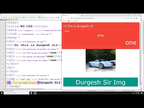 Image and Text align with size using CSS framework #w3web #css #cssdesign #csstutorial #csscoding