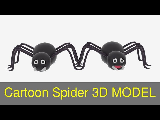 Cartoon Spider 3D Model - FlatPyramid