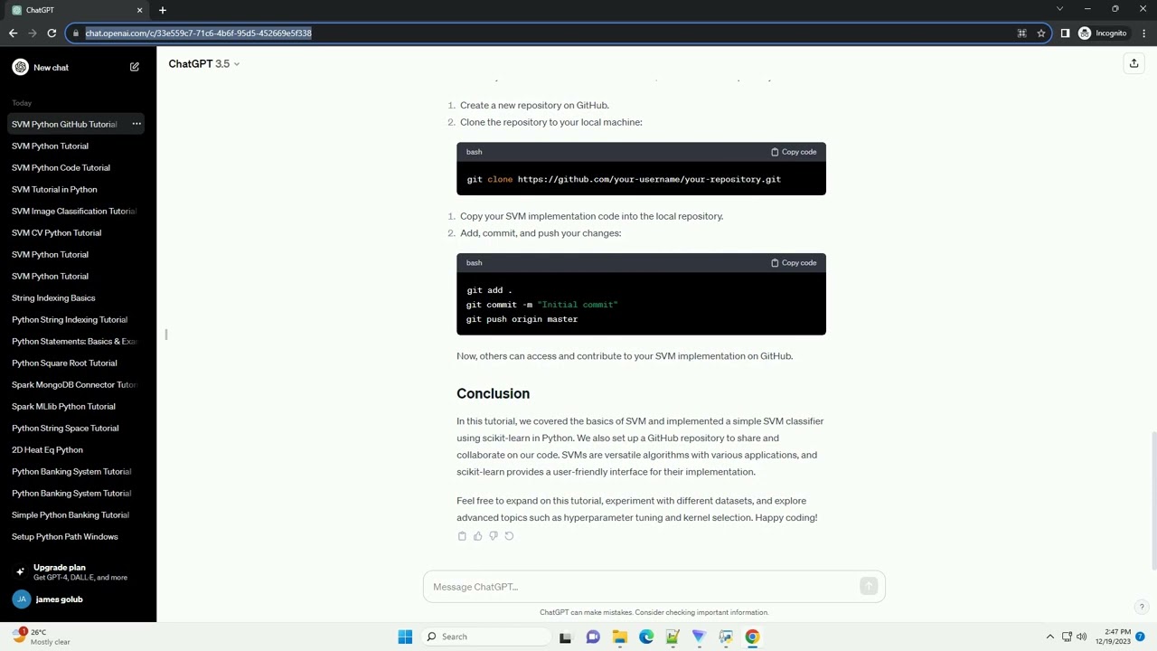 support vector machine python github
