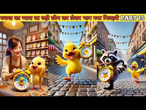 बत्तख का घड़ी छीन कर लेकर भाग गया गिलहरी PART 15 #cartoon #duckrescue #hindistories #kahani