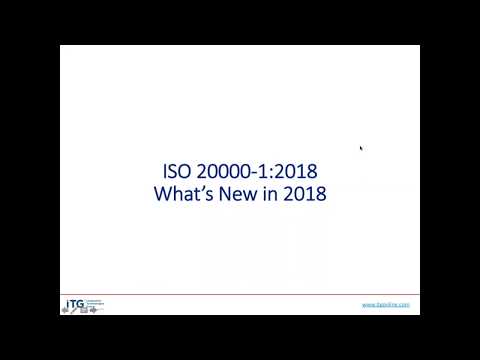 ISO 20000 What’s New for 2018