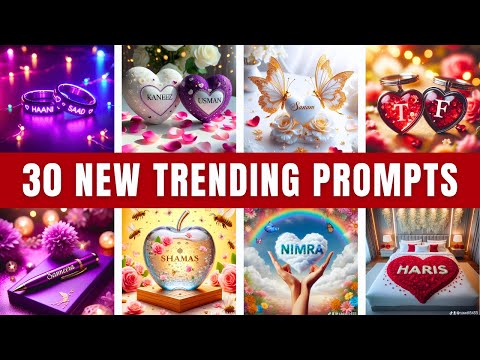 30 NEW TRENDING BING IMAGE CREATOR PROMPTS | How to Create 3D Images With Name photo editing