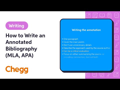 How to Write an Annotated Bibliography (MLA, APA) | Chegg
