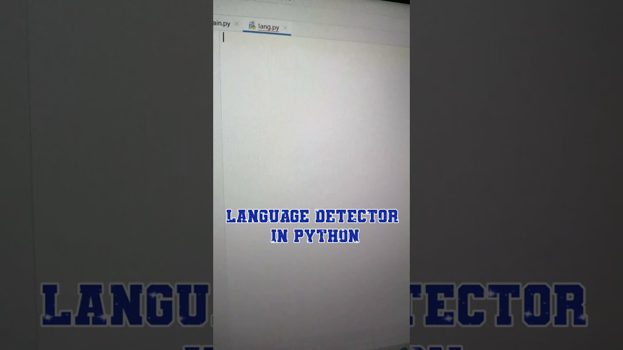 Language detector in Python with just 3 lines of code | Python | Mithil