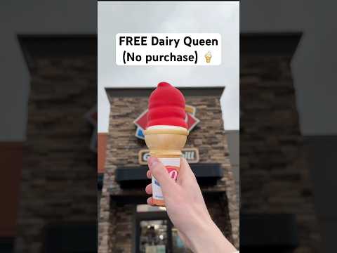 FREE Dairy Queen ice cream (No purchase needed) π¦ #fastfood #dairyqueen #shopping