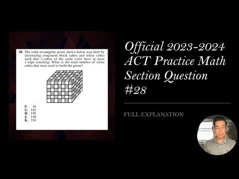 Official ACT Practice Exam Math Question #28 FULL EXPLANATION!