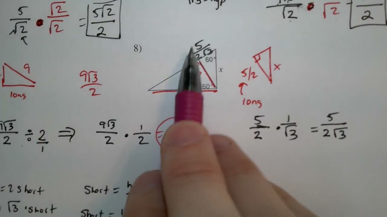 Multi-step special right Triangles Kuta Software Infinite Geometry