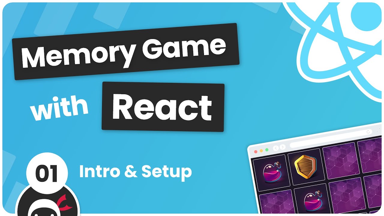 Build a Memory Game with React #1 - Intro & Setup