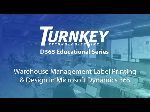 Warehouse Management Label Printing & Design in Microsoft Dynamics 365 Finance and Operations