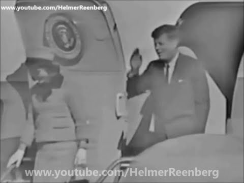 November 22, 1963 - President John F. Kennedy and party arriving Love Field Airport, Dallas, Texas