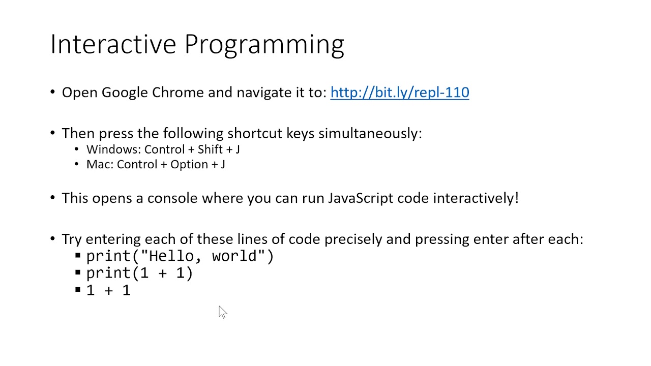 V01 - Interactive Programming vs  Stored Programs
