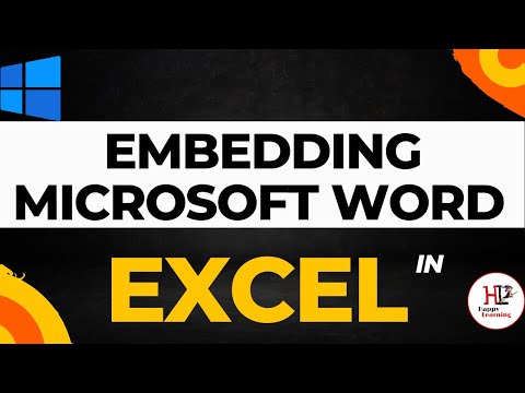 How to embed a Word document in Microsoft Excel
