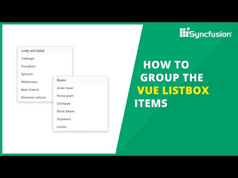 Learn How to Group the Vue ListBox Items - Mind Luster