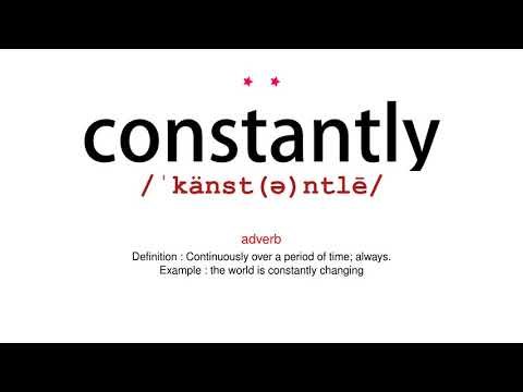 How to pronounce constantly - Vocab Today